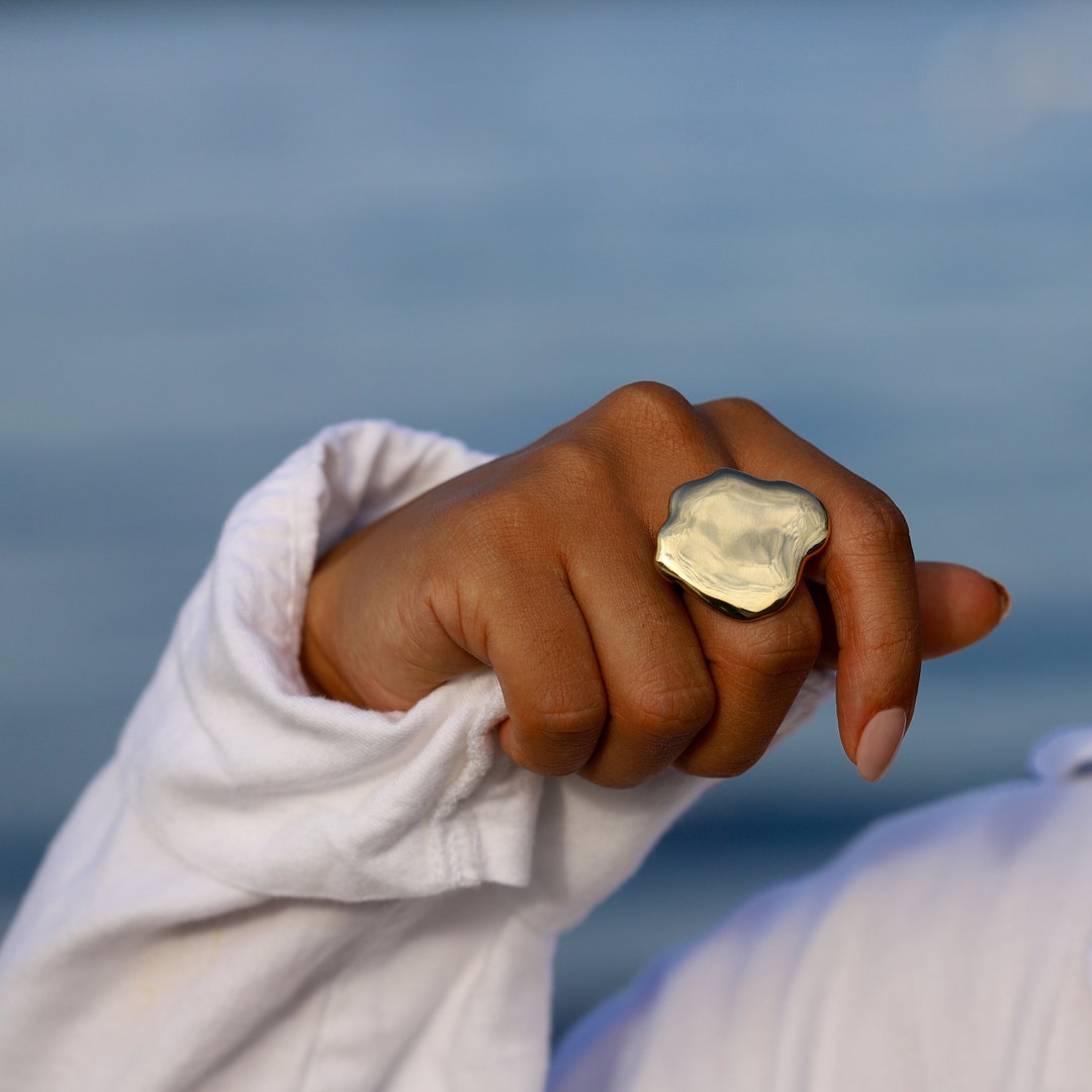 Cloud Ring - Extra Large Sculptural Gold or Sterling Silver Chunky ...