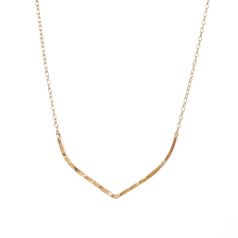 V Necklace - Etsy