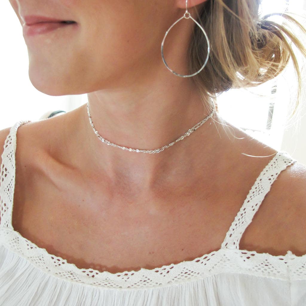 Silver Choker Necklace Silver Choker Wrap Sterling Silver | Etsy