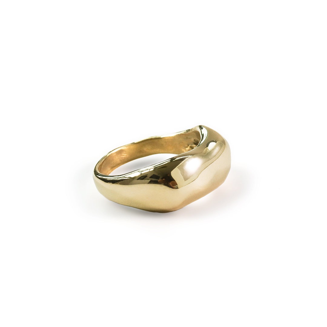 Curve Ring - Sculptural Gold or Sterling Silver Chunky Statement Ring ...