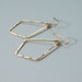 Geometric Hoops Handmade Diamond Shaped Hoops in 14K Gold Filled, Rose ...
