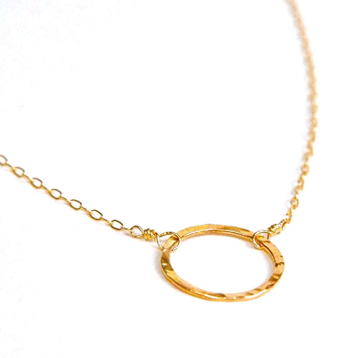 Small Circle Necklace / Handmade Gold Filled or Sterling - Etsy