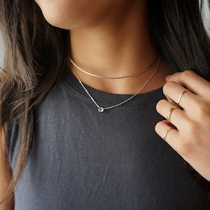 White Topaz Pendant / White Topaz Necklace Everyday Simple Topaz ...
