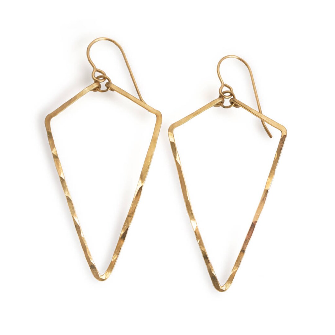 Arrowhead Hoops - Handmade Diamond Shaped Hoops in 14K Gold Filled ...