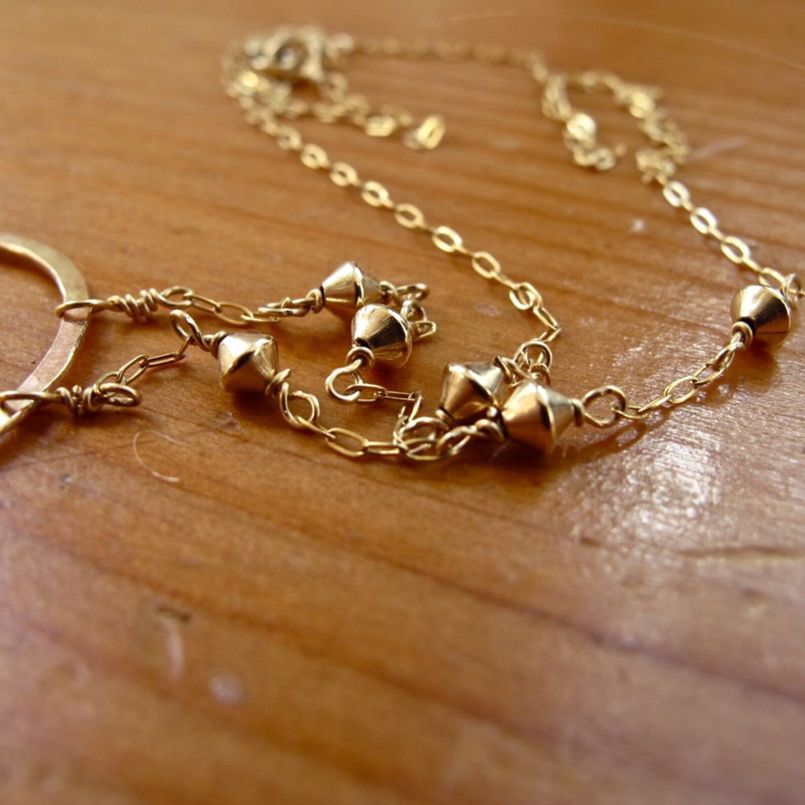 Gold Circle Necklace // XL Unity Necklace // 14K Gold Filled | Etsy