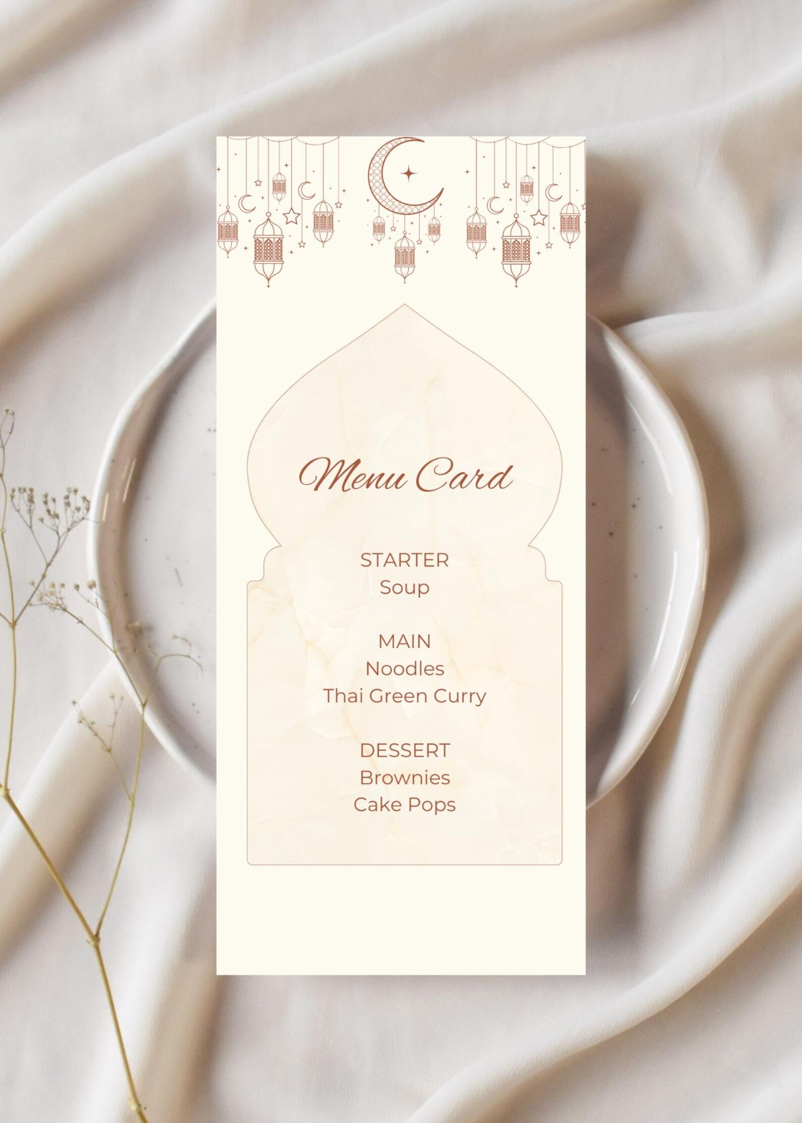 Digital Iftar Menu Card | Ramadan Decor | Editable Menu Template ...