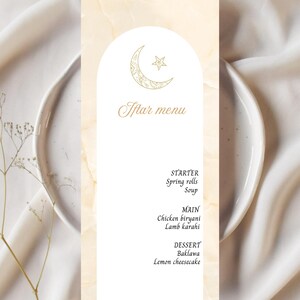 Editable Iftar Menu Card, Ramadan Dinner Party, Digital Download, Iftar ...