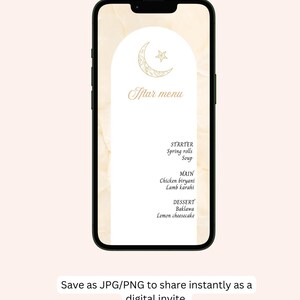 Editable Iftar Menu Card, Ramadan Dinner Party, Digital Download, Iftar ...