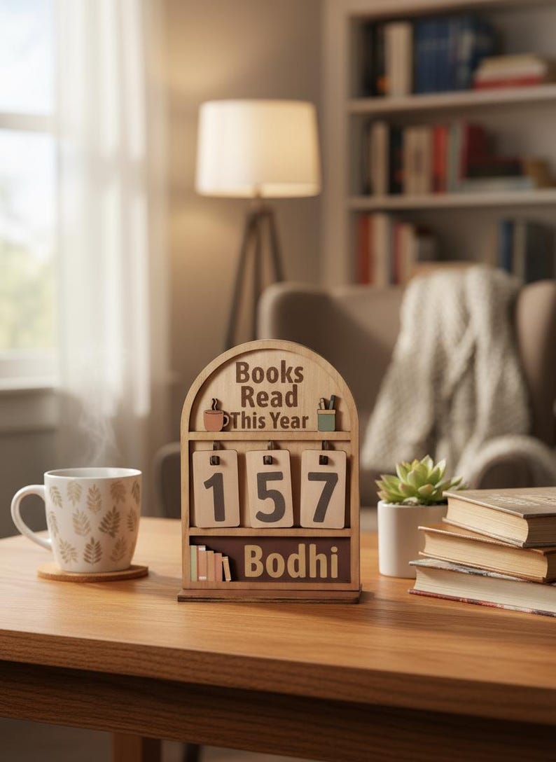 Books Read This Year Counter - Custom Books Read Tracker, Mini ...