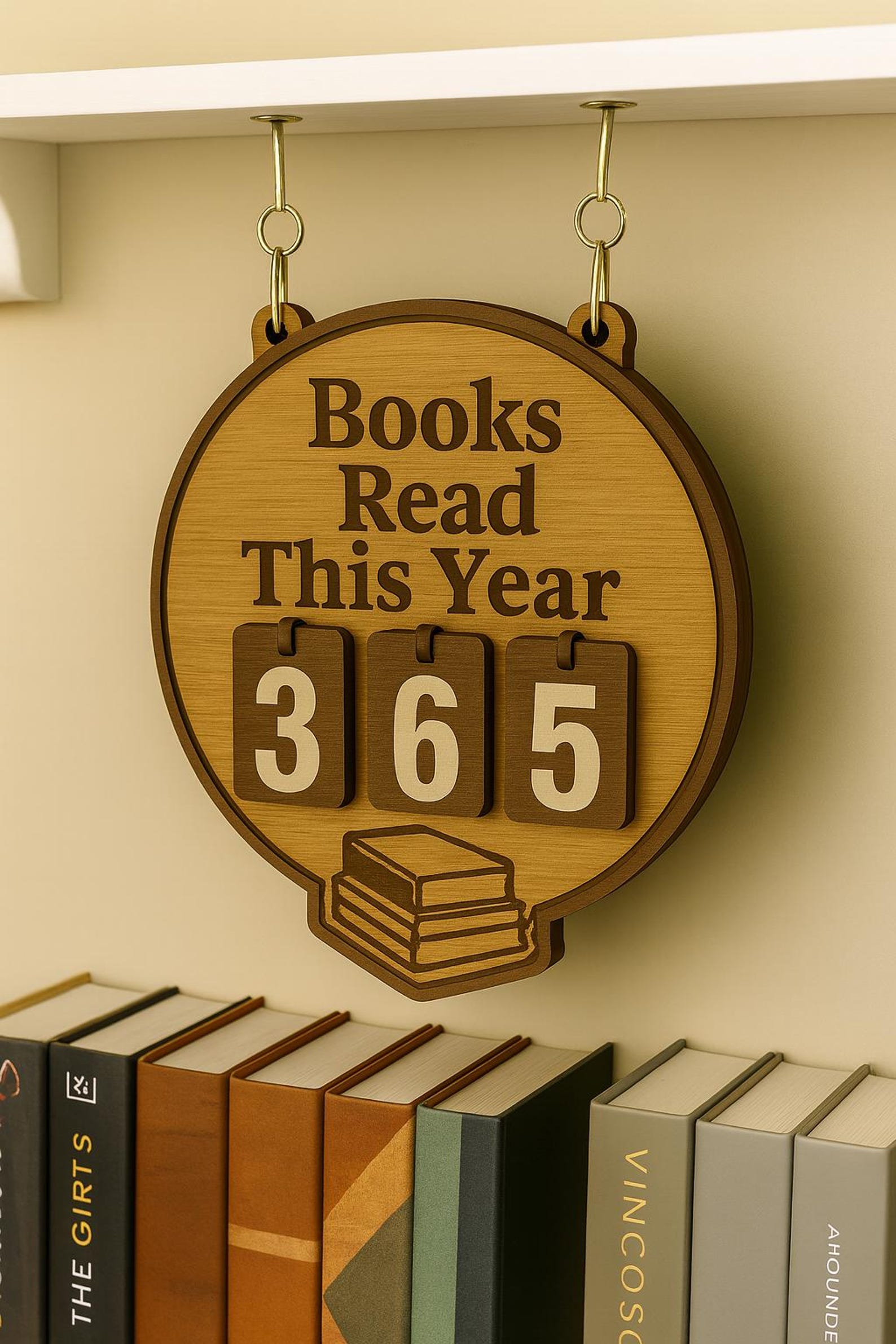 Books Read This Year Counter - Custom Books Read Tracker, Mini ...