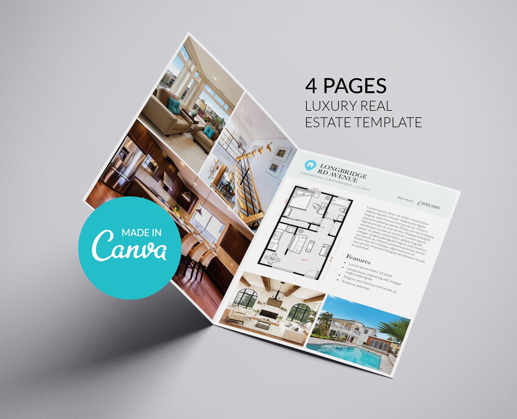 Luxury Real Estate Leaflet | Property Marketing Flyer | Open House ...