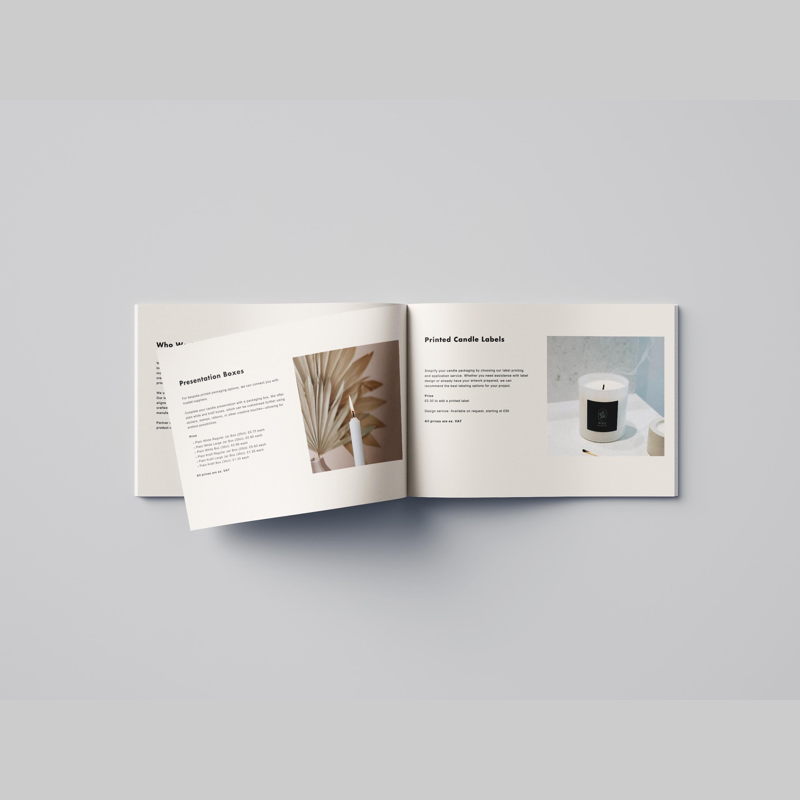 Editable Candle Price List Brochure | Canva Wholesale Catalogue ...