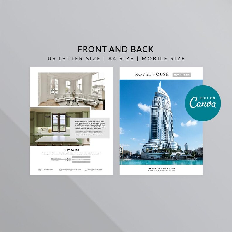 Just Listed Real Estate Flyer Template – Fully Editable in Canva | New ...