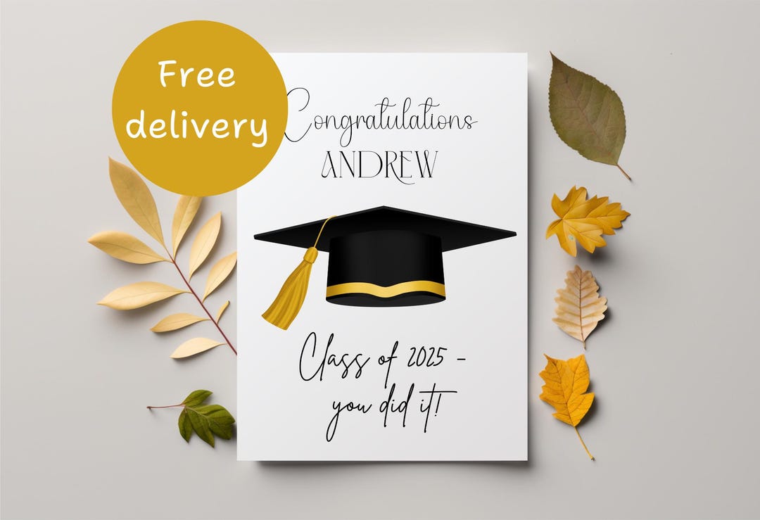 Personalised University Graduation Congratulation Card; Custom Card for ...