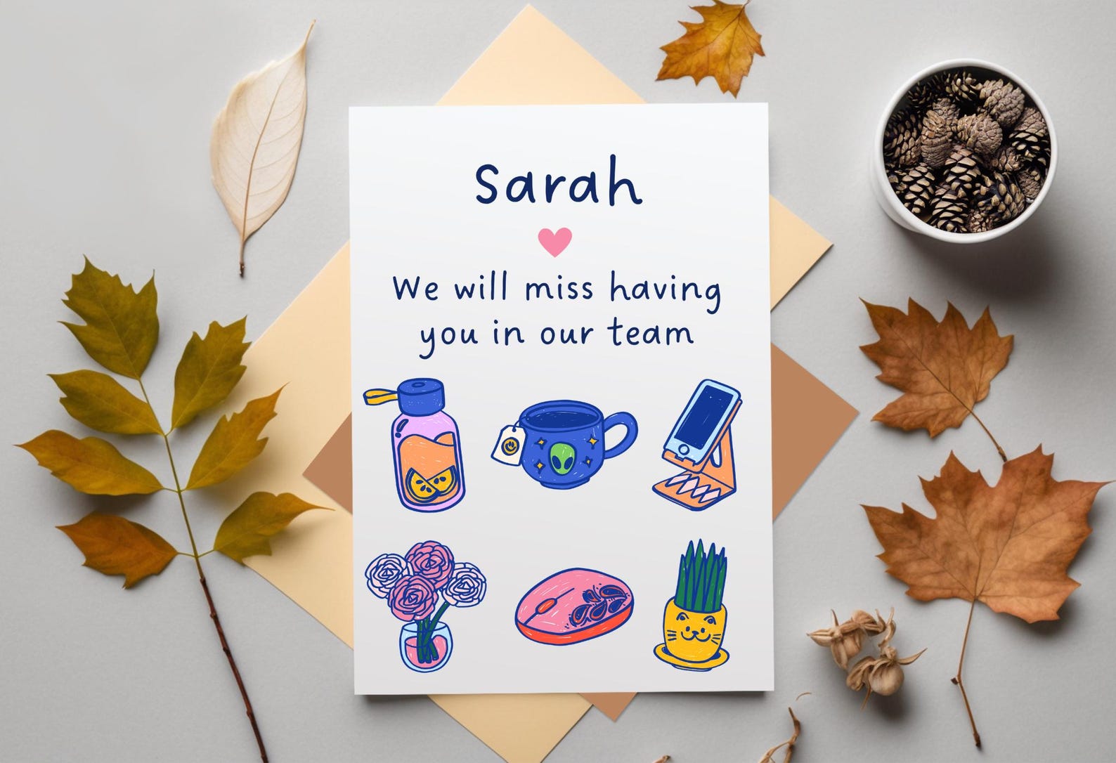 Custom Coworker Office Farewell Card; Farewell Peraonalised Card for ...