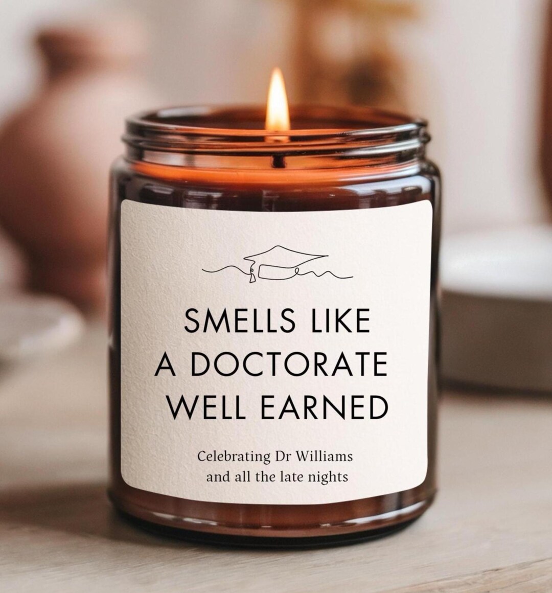 Personalized Phd Graduation Candle, Gift for New Phd Graduates, Gift ...