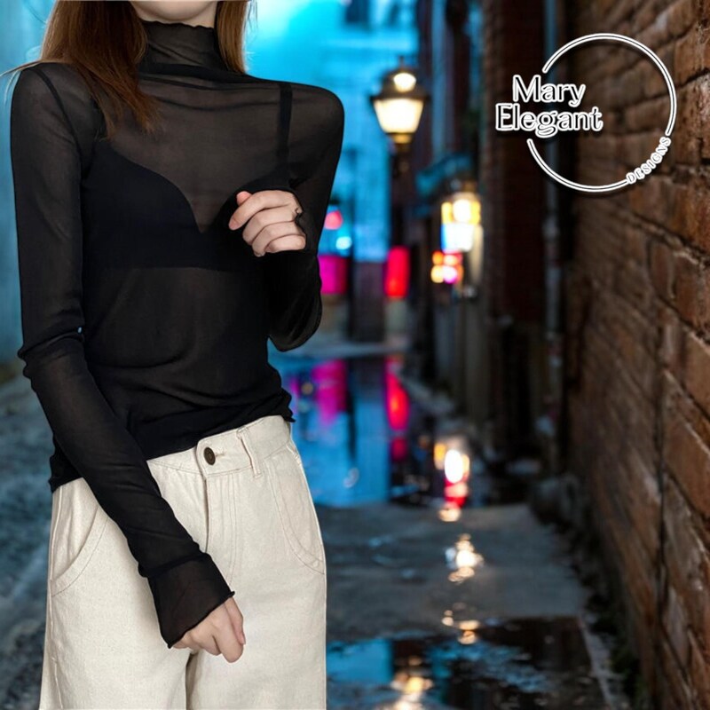 See Through Crop Tops - Etsy