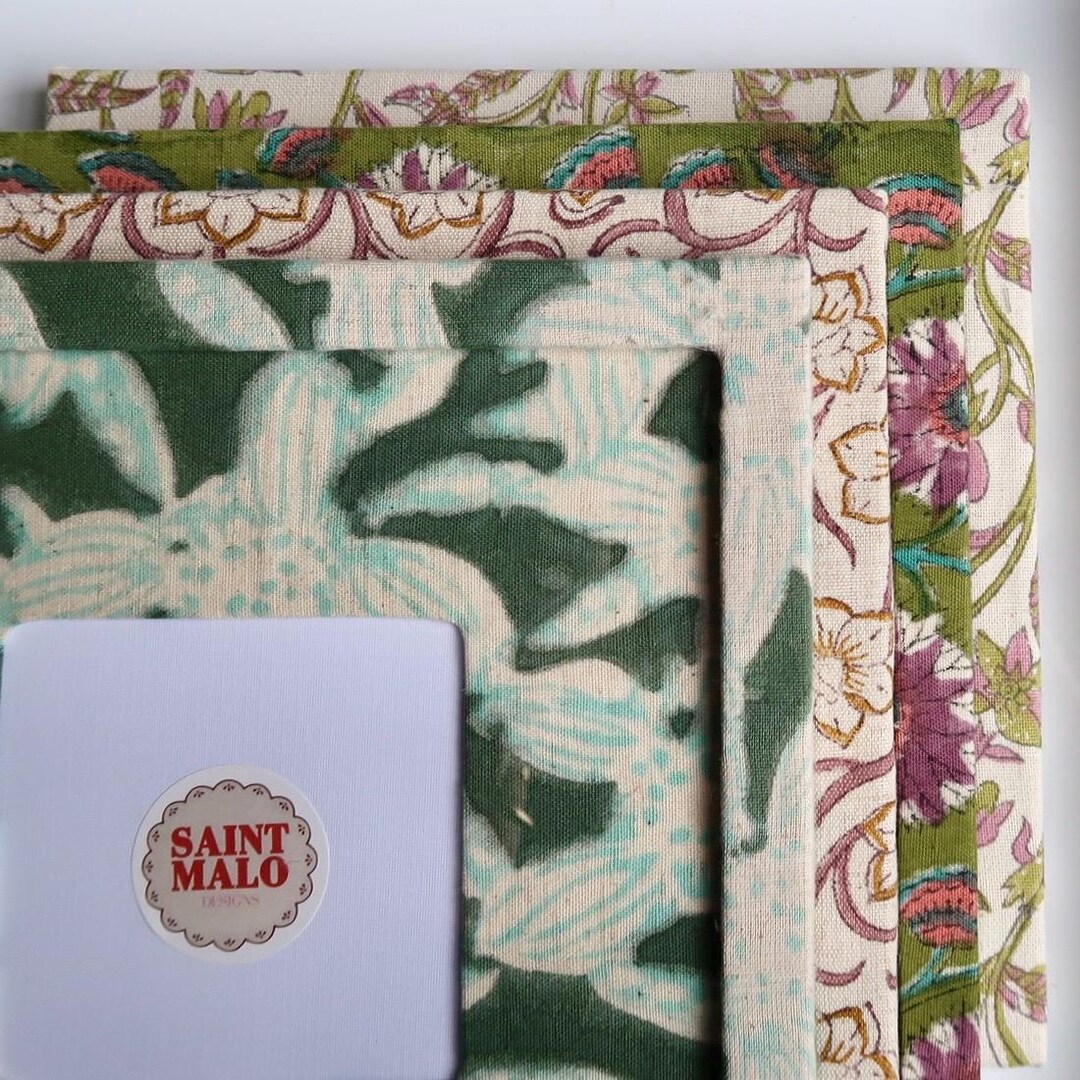 Custom Block Print Fabric Wrapped Frame Multiple Sizes Available - Etsy