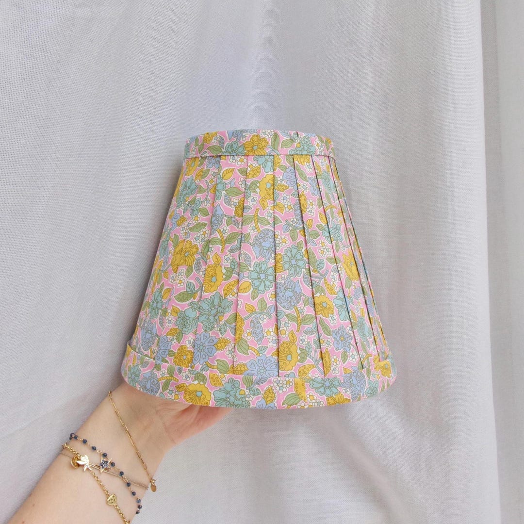 Liberty of London Fabric Lamp Shade: Custom Pleated Clip-on Sconce - Etsy