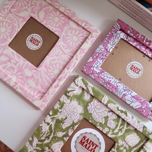 Custom Block Print Fabric Wrapped Frame Multiple Sizes Available - Etsy