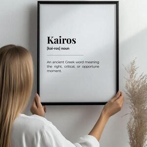 Kairos Definition Print – Minimalist Greek Philosophy Wall Art ...