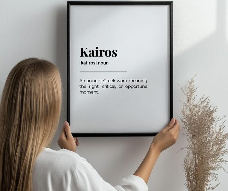 Kairos Definition Print – Minimalist Greek Philosophy Wall Art ...