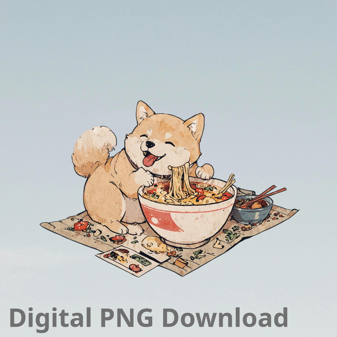 Dog Eating Ramen,shiba Inu Ramen, Png,dog Eating Ramen Png,shiba Inu ...