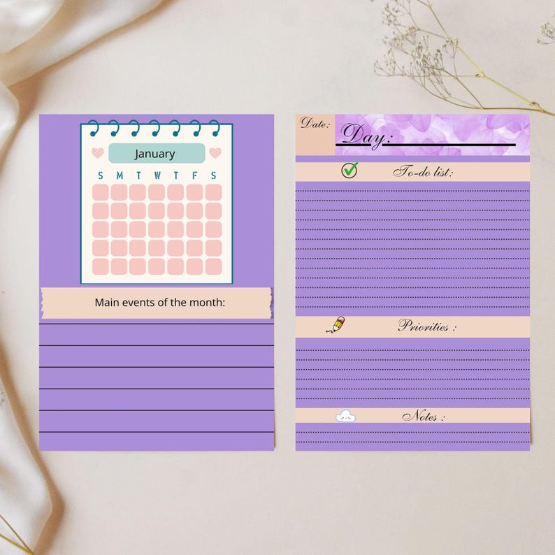 Teacher Planner Printable PDF & Canva Template | Weekly + Monthly ...