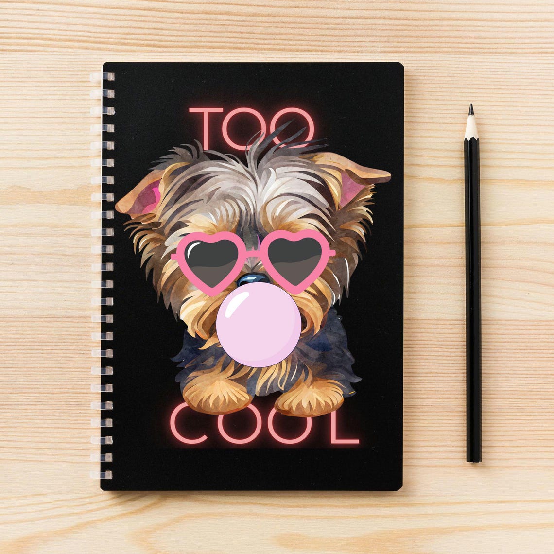 Yorkie Sticker Printable | Cute Dog With Sunglasses | Funny Pet Digital ...