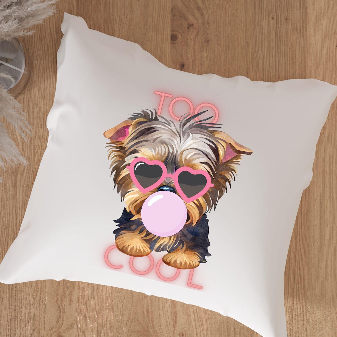 Yorkie Sticker Printable | Cute Dog With Sunglasses | Funny Pet Digital ...