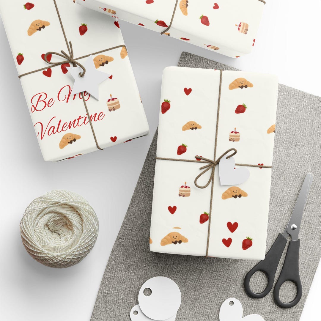 Jellycat Be Mine Valentine Wrapping Papers | Valentine Day Hearts ...