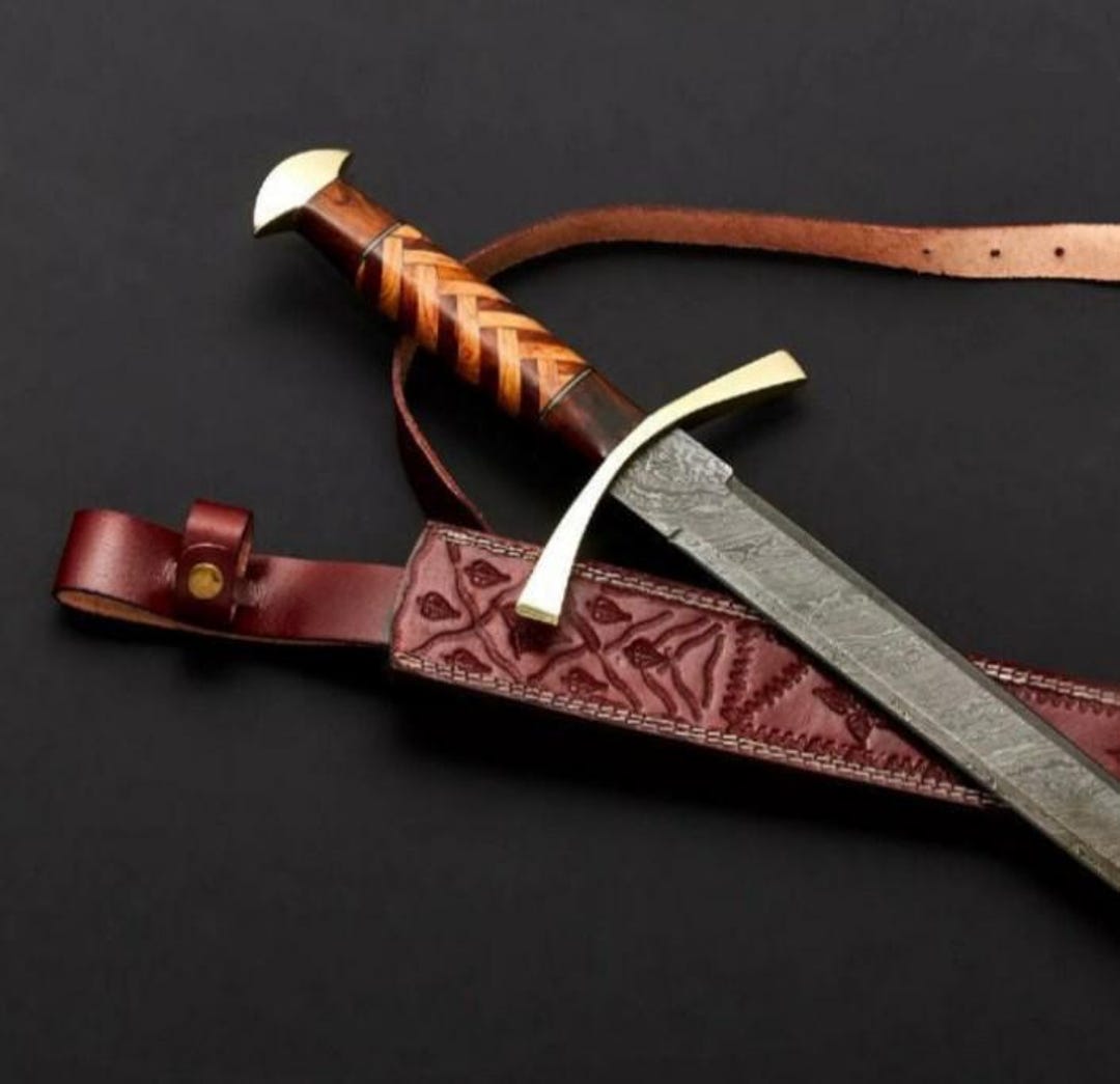 Real Damascus Steel Sword, Viking Swords, Fantasy Swords, Medieval Full ...