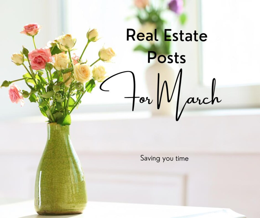 Real Estate Social Media Posts for March - Etsy