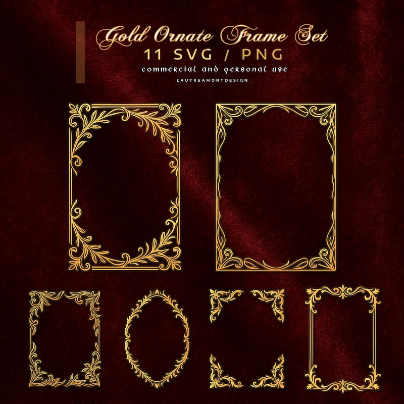 Gold Border Labels - Etsy