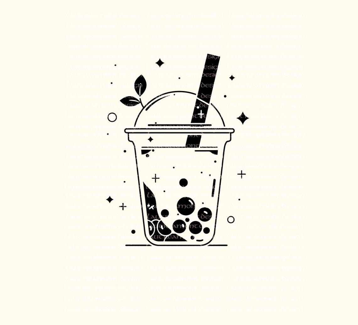 Bubble Tea Vector Set – Aesthetic Boba Tea Clipart, Cute Minimalist Png, Svg, Ai, Eps, Jpg - Etsy