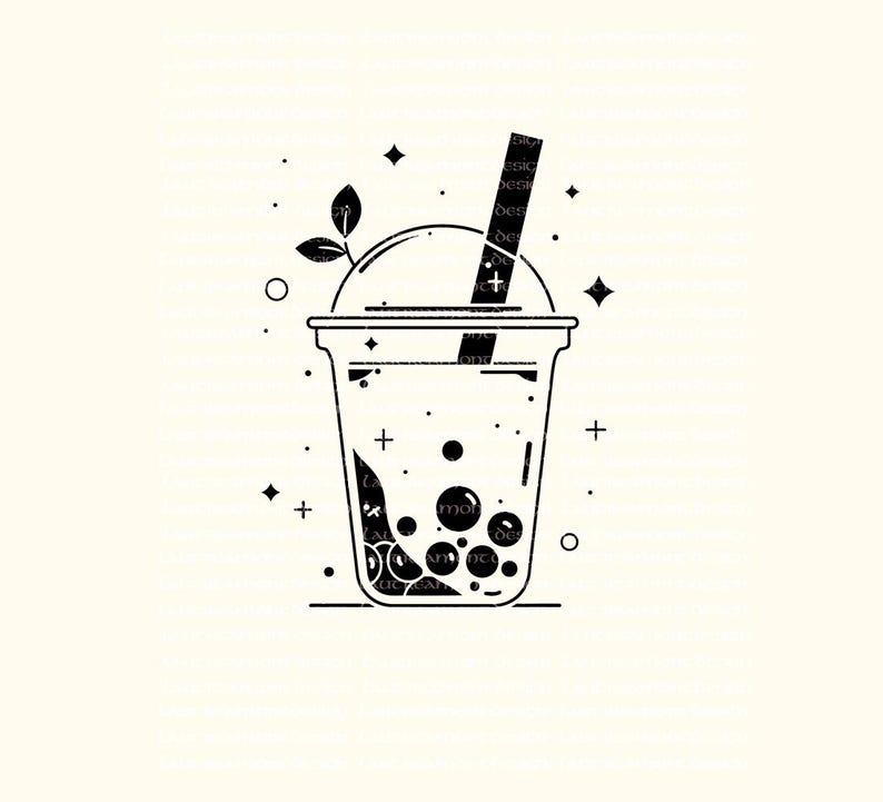 Bubble Tea Vector Set – Aesthetic Boba Tea Clipart, Cute Minimalist Png, Svg, Ai, Eps, Jpg - Etsy