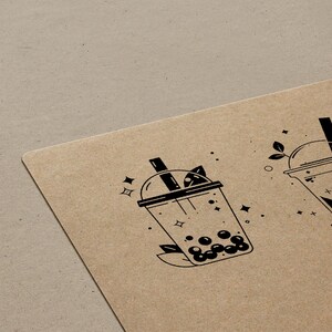 Bubble Tea Vector Set – Aesthetic Boba Tea Clipart, Cute Minimalist Png, Svg, Ai, Eps, Jpg - Etsy