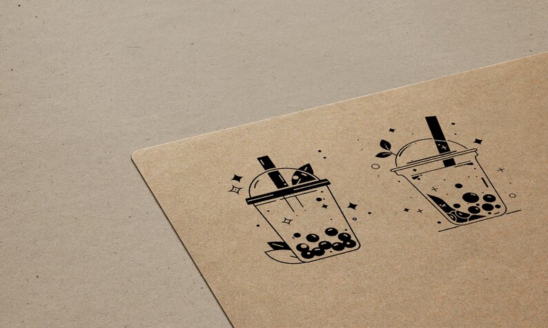 Bubble Tea Vector Set – Aesthetic Boba Tea Clipart, Cute Minimalist Png, Svg, Ai, Eps, Jpg - Etsy