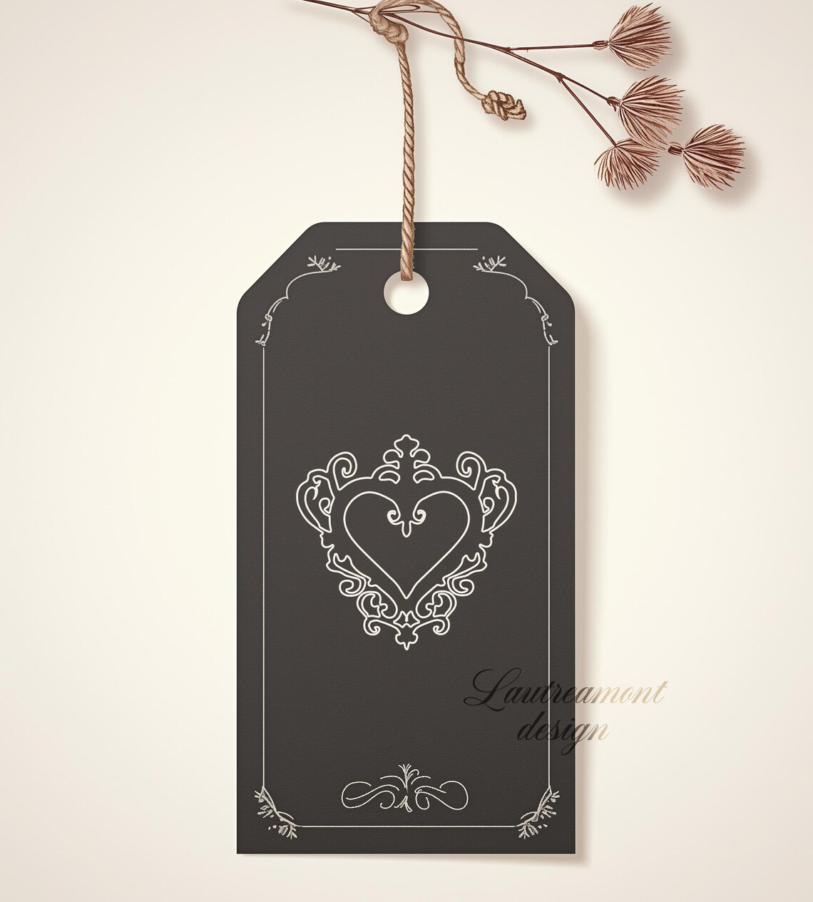 Gothic Heart Frames Clipart: Dark Romantic Victorian Borders (SVG, PNG ...