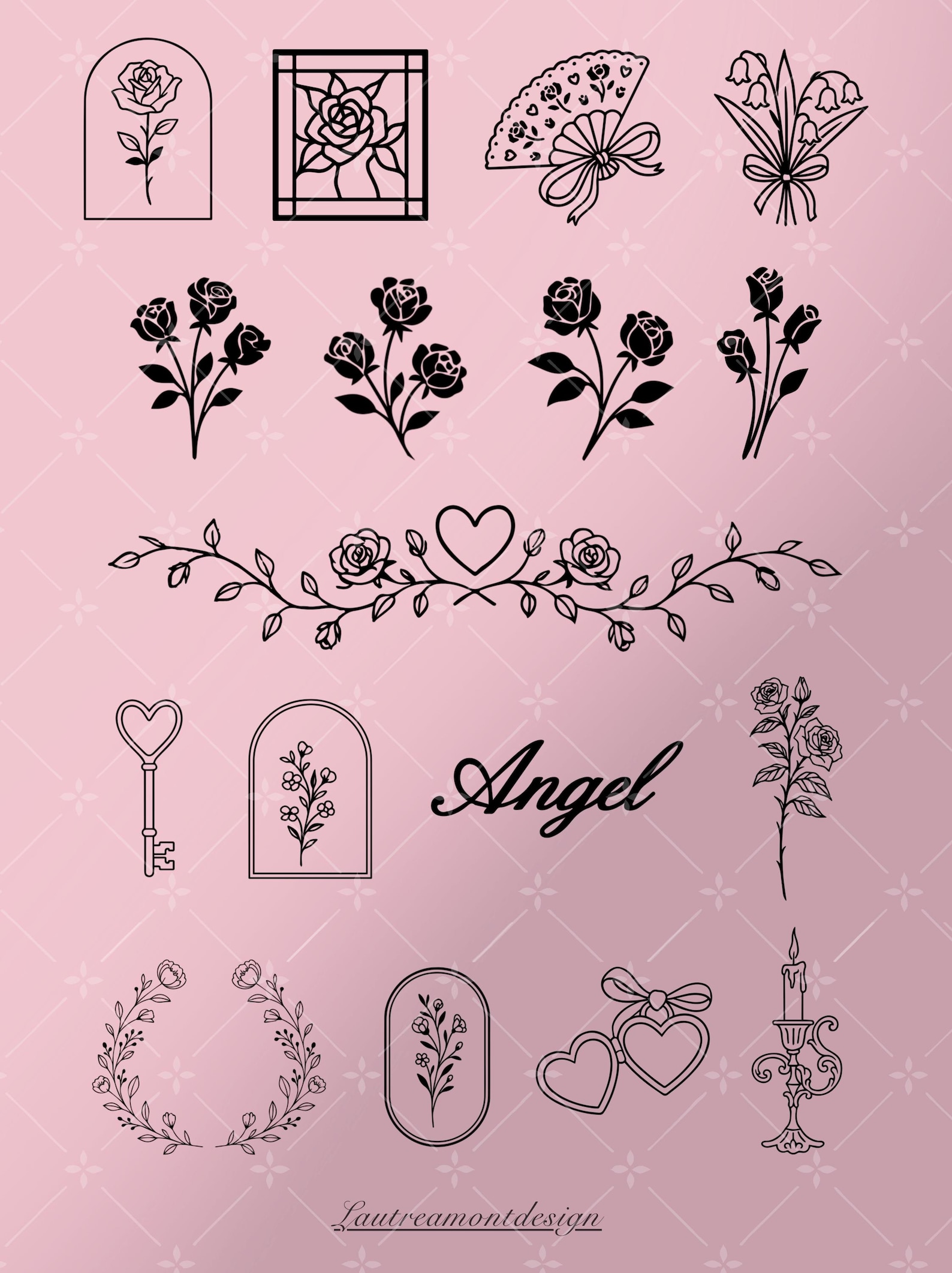 Vintage Floral Procreate Stamps: Romantic Brush Set (digital Download ...