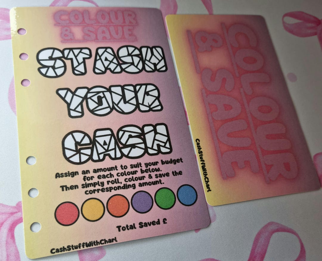 Personalised Colour & Save Savings Tracker - Etsy
