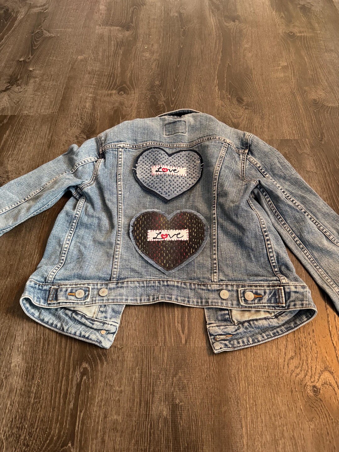 Handmade Sashiko Heart Patch “love” Embroidered Denim Patches - Etsy