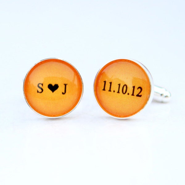 Orange Cufflinks - Etsy