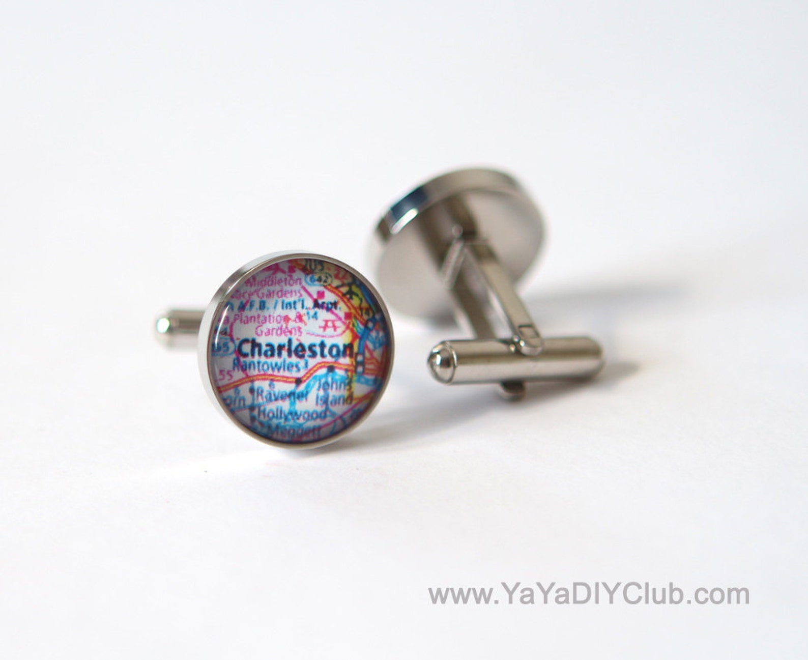 Custom Map Cufflinks Custom Map Wedding Gift Destination - Etsy