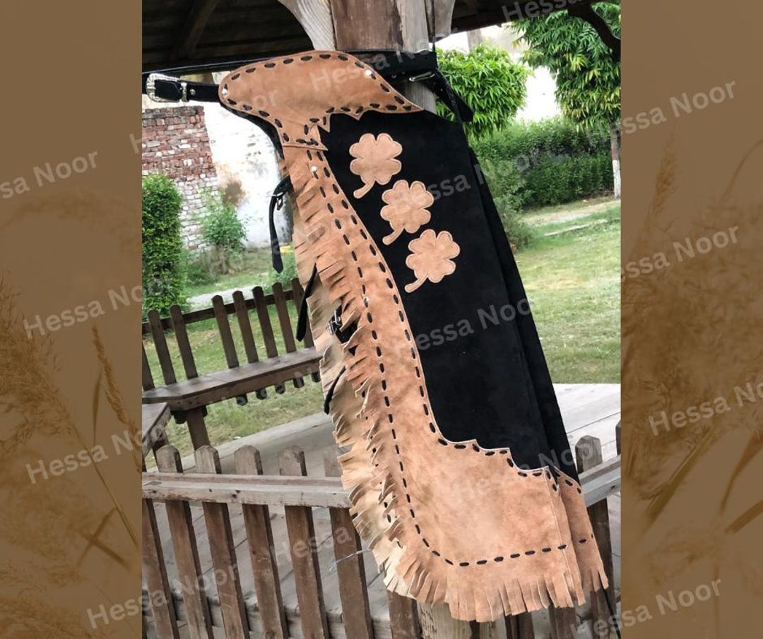 Hand-tooled Leather Rodeo Chaps |custom Western Chaps | Suede Leather ...