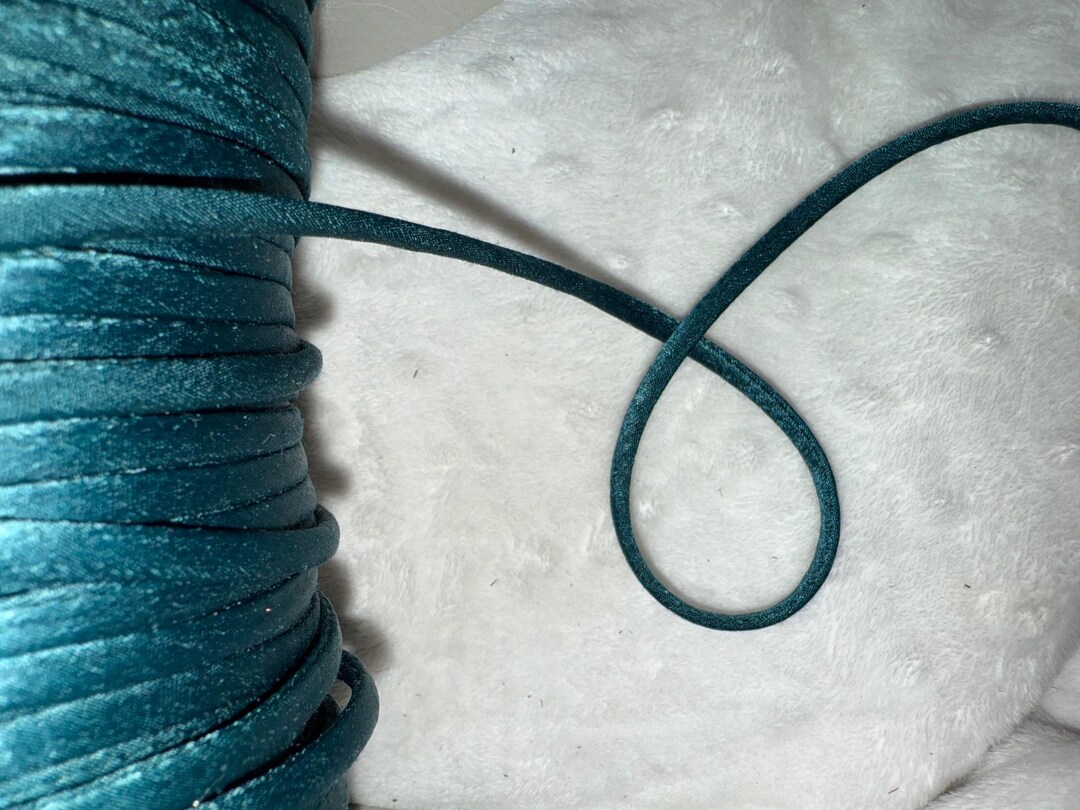 10 Yards Dark Teal Green Bridal Spaghetti Strap Tube String Tubular ...
