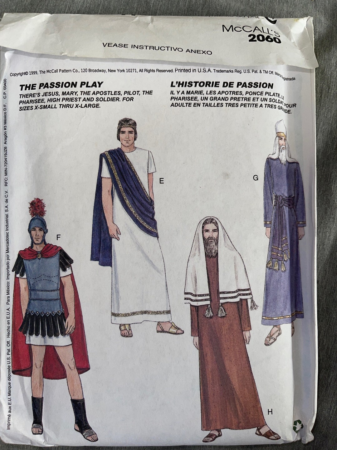 UNCUT Simplicity 4213 Sewing Pattern Religious Biblical Easter Costume ...