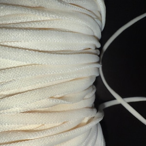 10 Cream OR White Flat Cord Cording Strap String Ties Corset 3/16" Wide ...