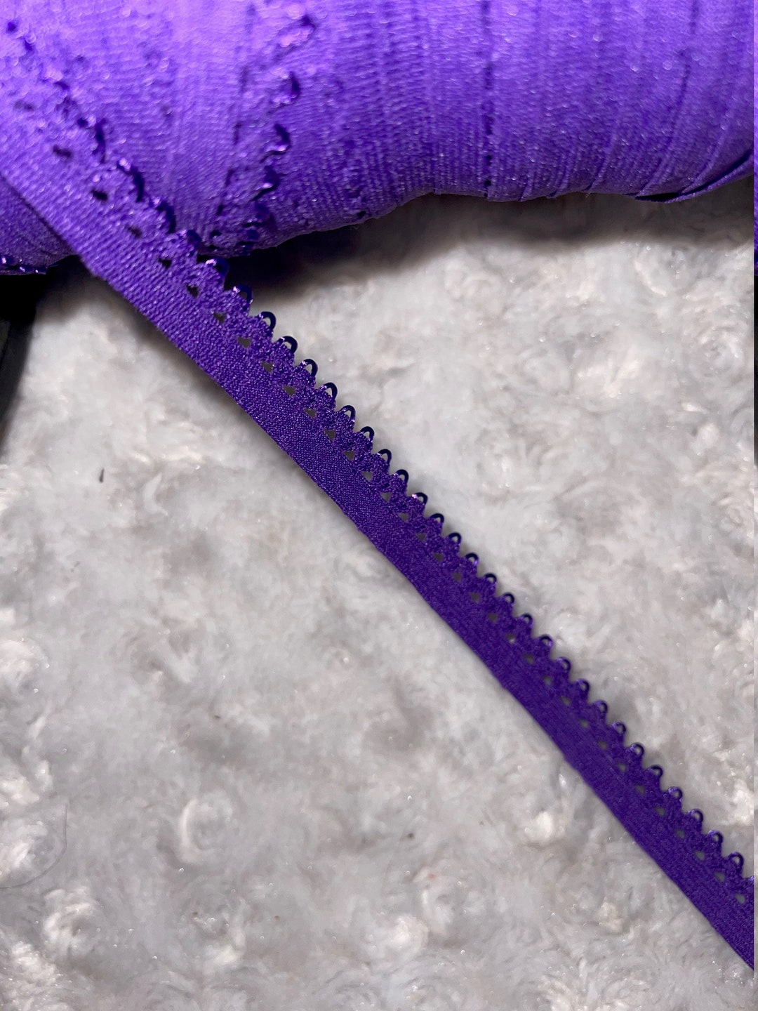 30 Yards Purple Grape Sewing Craft Picot Lingerie Stretch Loop Sewing ...