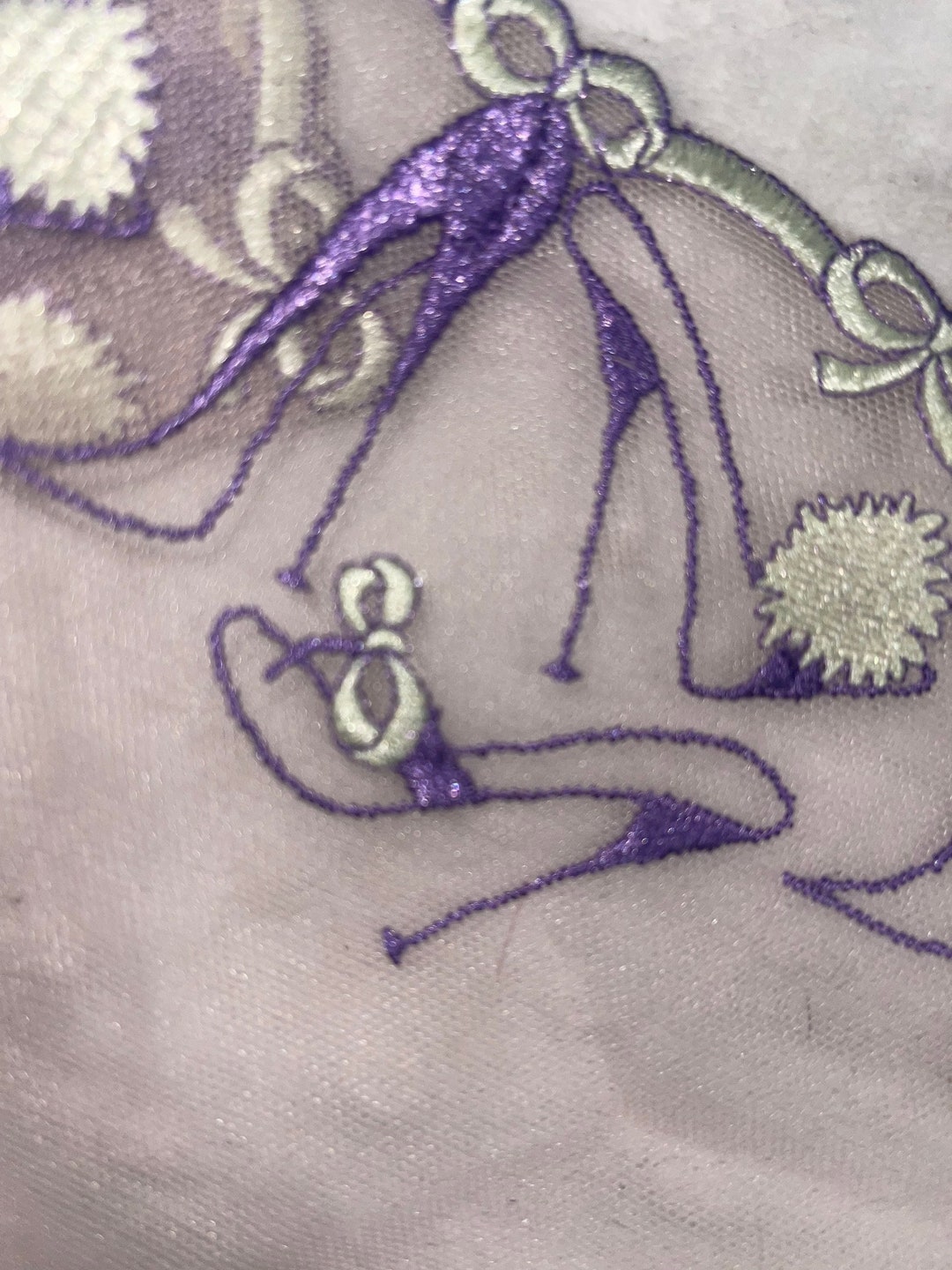 4 Yards Pale Peach Embroidered Sheer Mesh Sewing Lace Lavender Mint ...